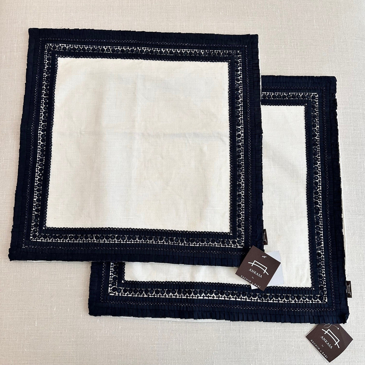 Ankasa New York Luxury Cushion Cover Pleated Edge Pair – Laura Kincade