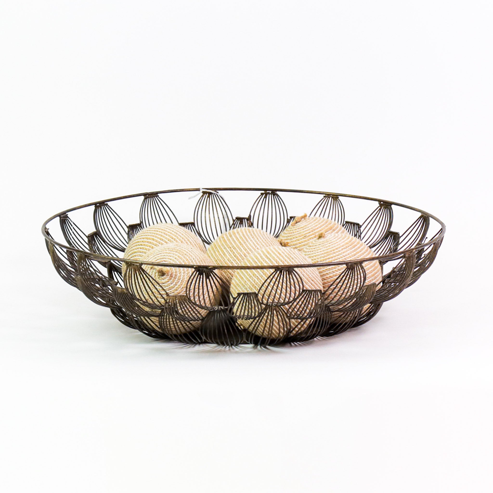 Metal Scallop Shells Low Bowl
