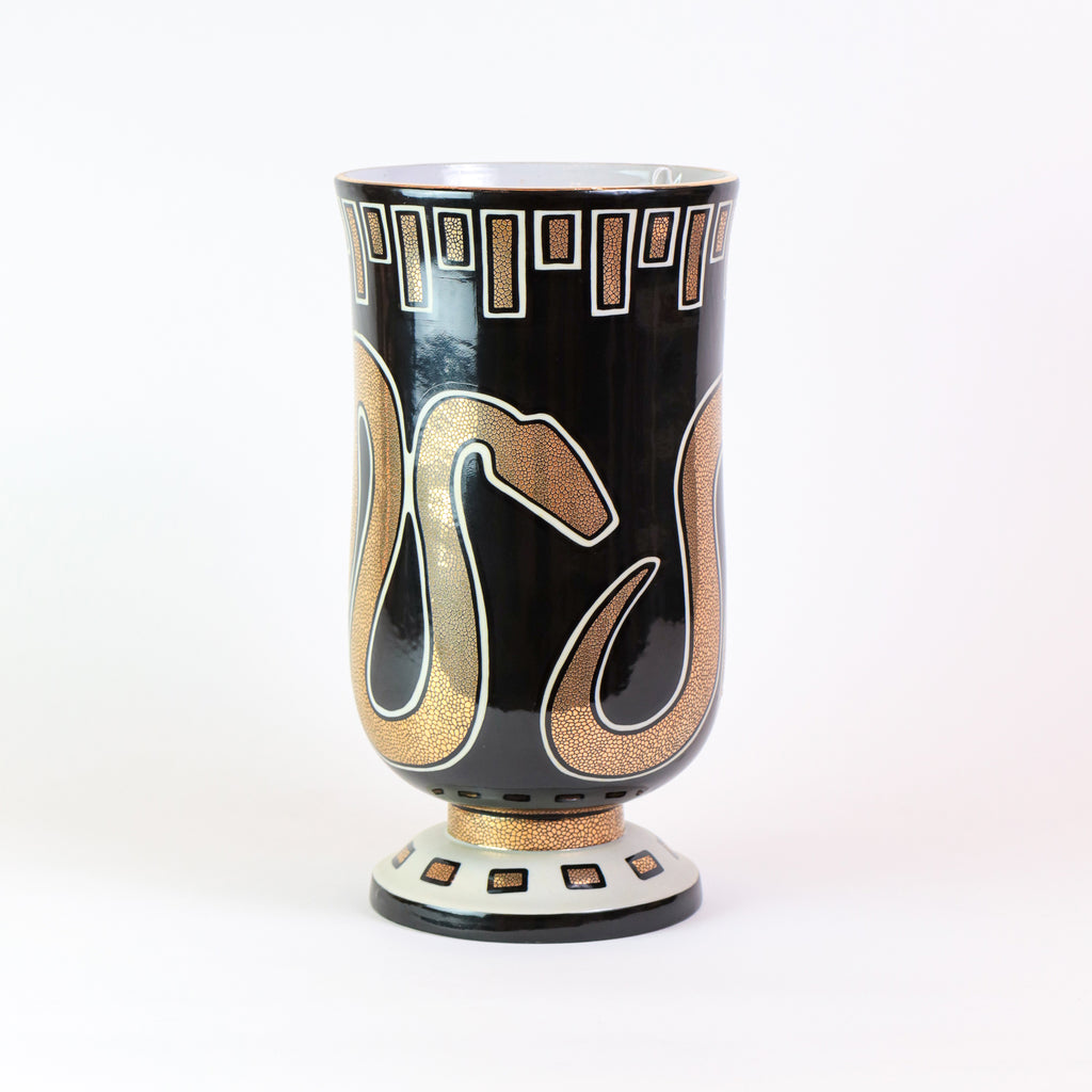 Decorative Snake Vases (Pair)